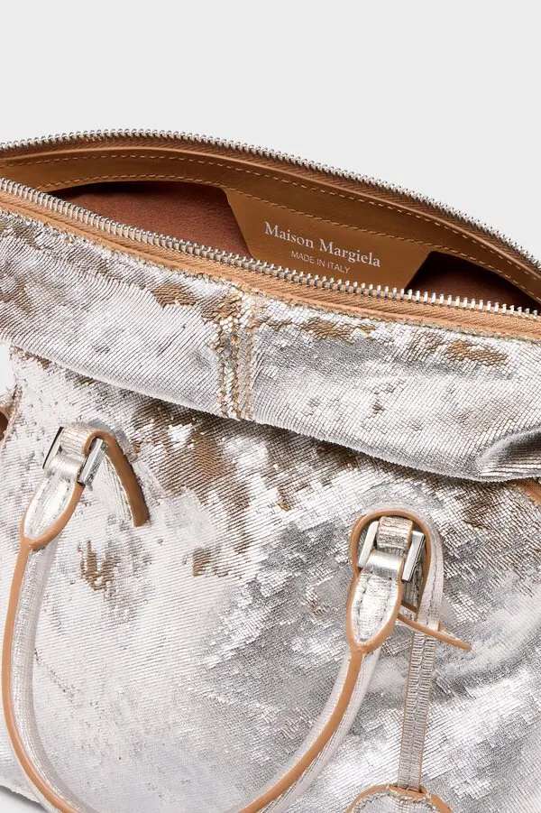 MAISON MARGIELA 5ac Mini Soft Shoulder Bag - Silver