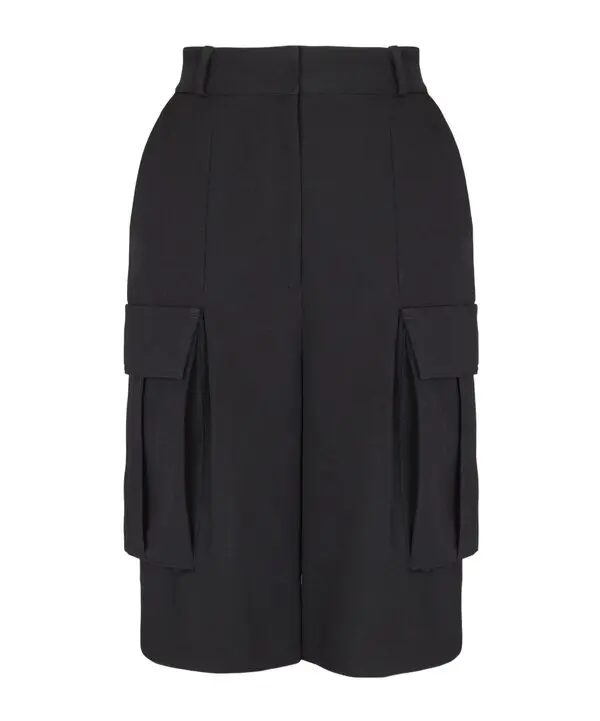 Balmain Grain De Poudre Wool Bermuda Shorts