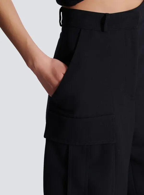 Balmain Grain De Poudre Wool Bermuda Shorts