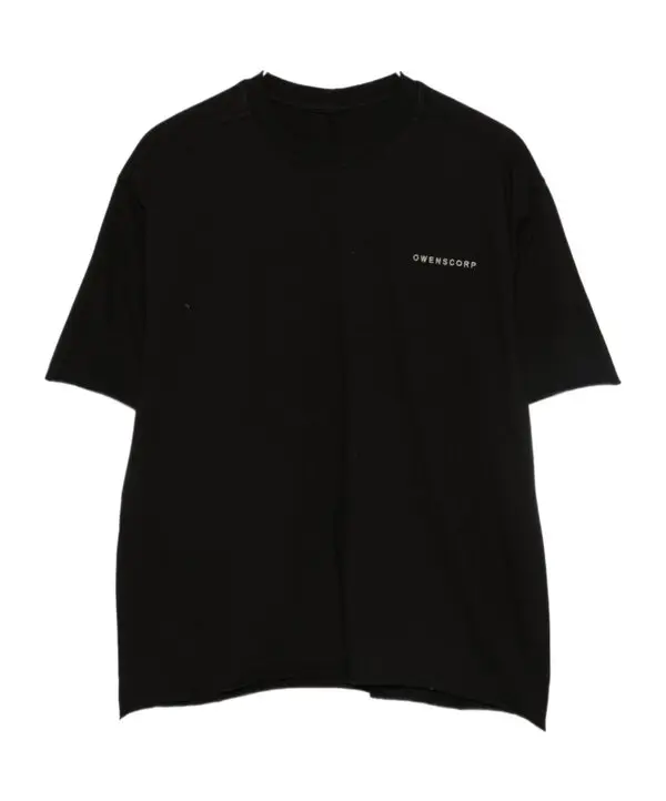 Rick Owens Logo Detail Raw-edge T-shirt