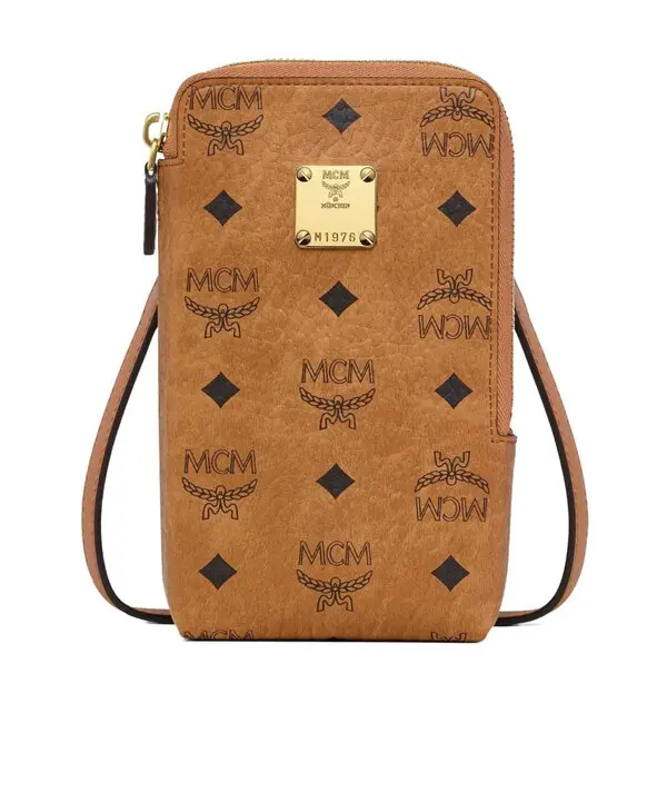 Mcm Aren Visetos Phone Pouch - Brown