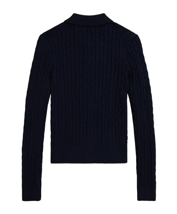 Ralph Lauren Cable Knit Logo Cardigan
