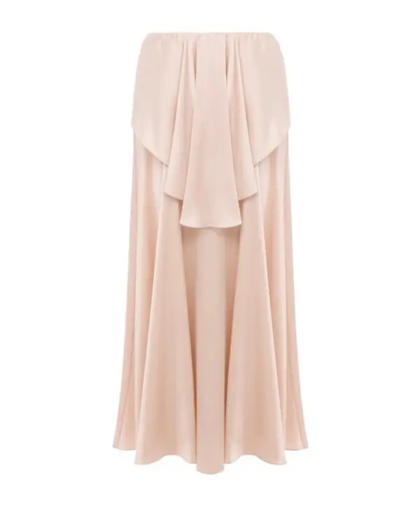 Chloé Fluid Layered Midi Skirt - Rose Powder
