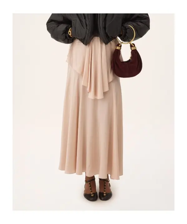 Chloé Layered Midi Skirt - Rose Powder