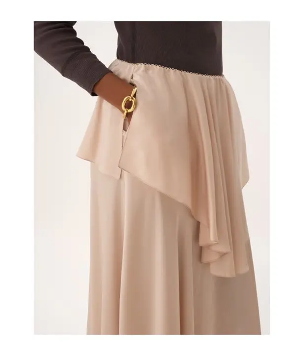 Chloé Layered Midi Skirt - Rose Powder