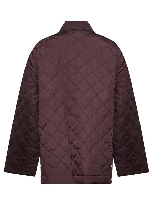 Prada Re-nylon Quilted Jacket With Velvet Collar