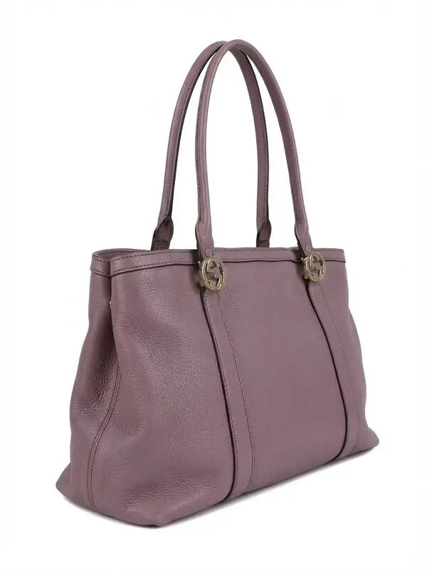 Gucci Logo Top Handle Handbag - Purple