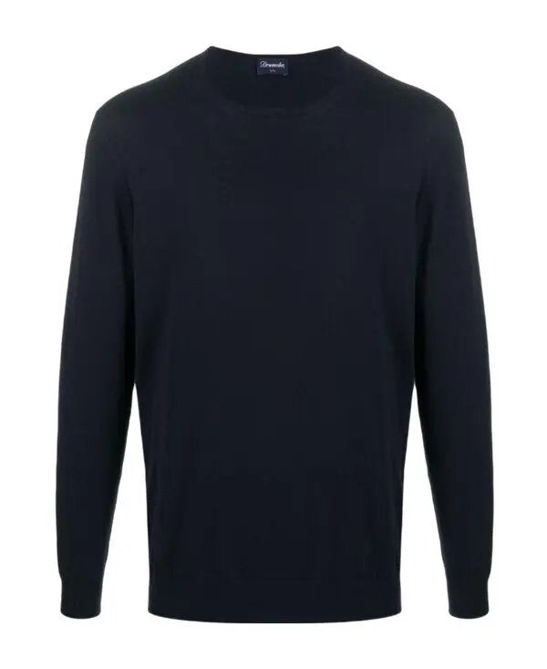 DRUMOHR Crew Neck Cotton Jumper - Black