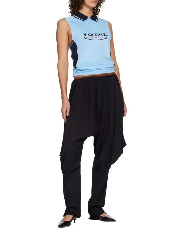 Martine Rose Sleeveless Polo Shirt - Light Blue