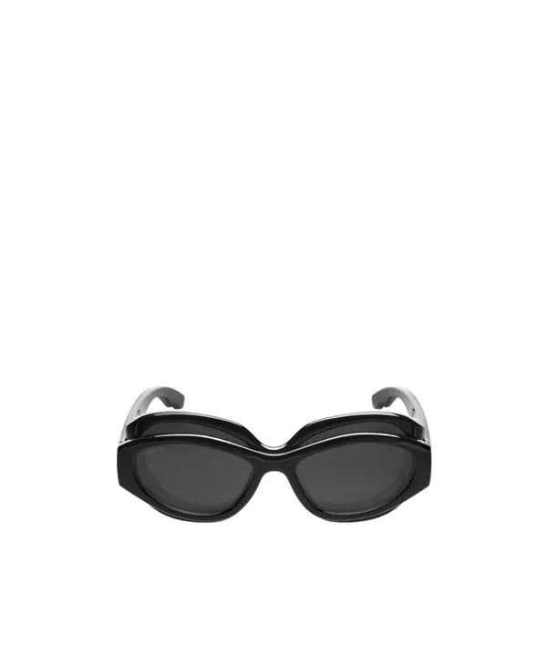 Balenciaga Superbusy Round Sunglasses - Black