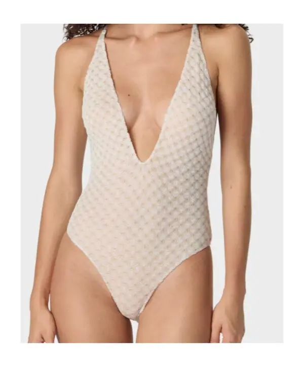 Missoni One-piece V-neck Swimsuit - White