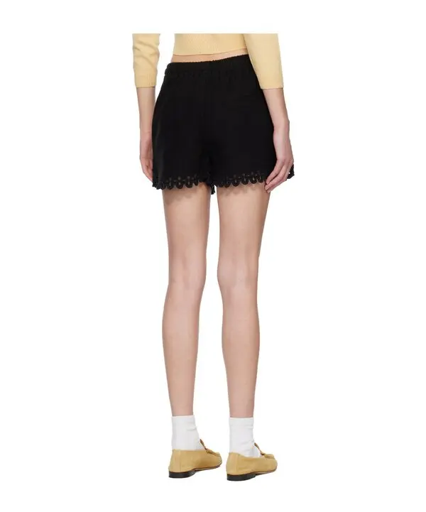 Isabel Marant Étoile Broderie-anglaise Shorts - Faded Black