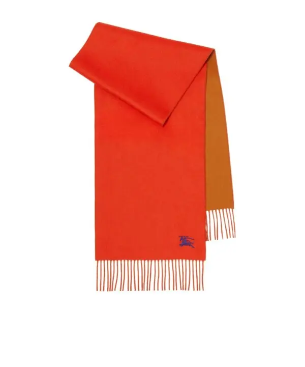 Burberry Reversible Cashmere Scarf - Tomato/squash