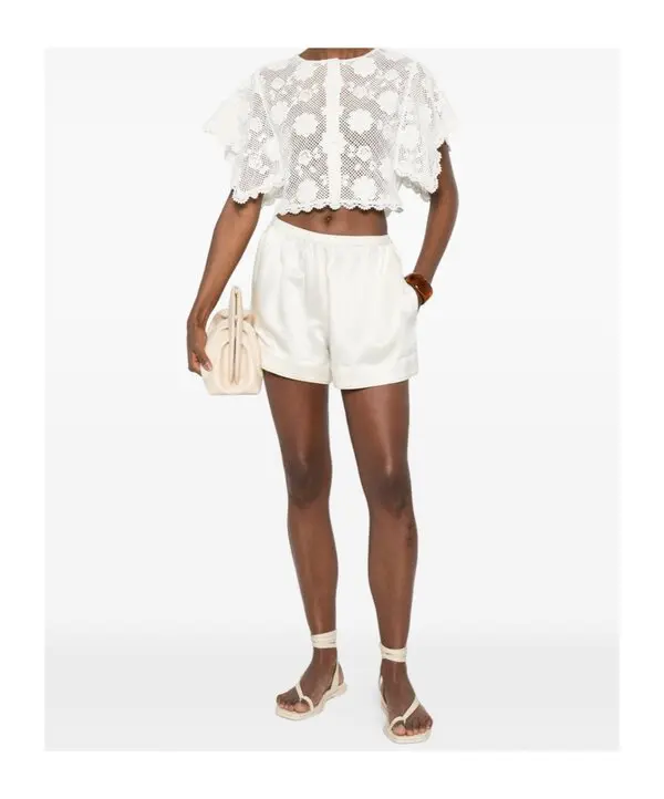 TWINSET Floral Lace Cropped Cardigan - No