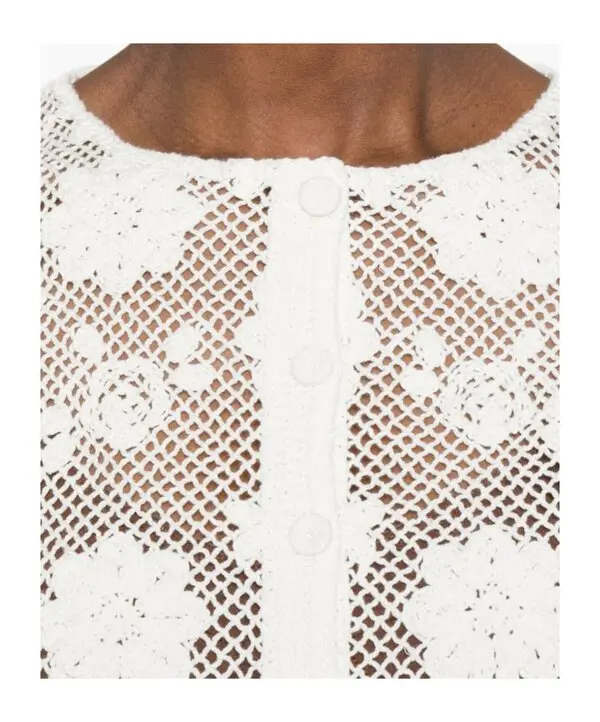 TWINSET Floral Lace Cropped Cardigan