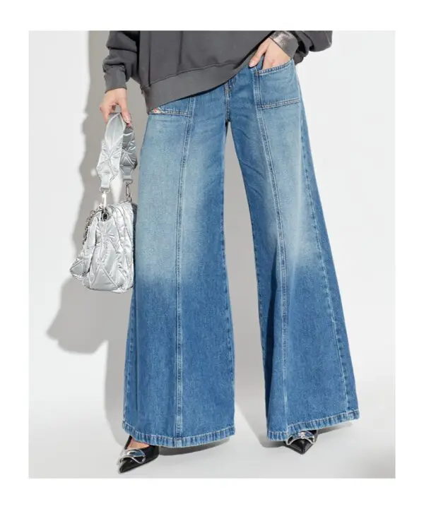 DIESEL® Belt Loop Wide-leg Jeans - Blue