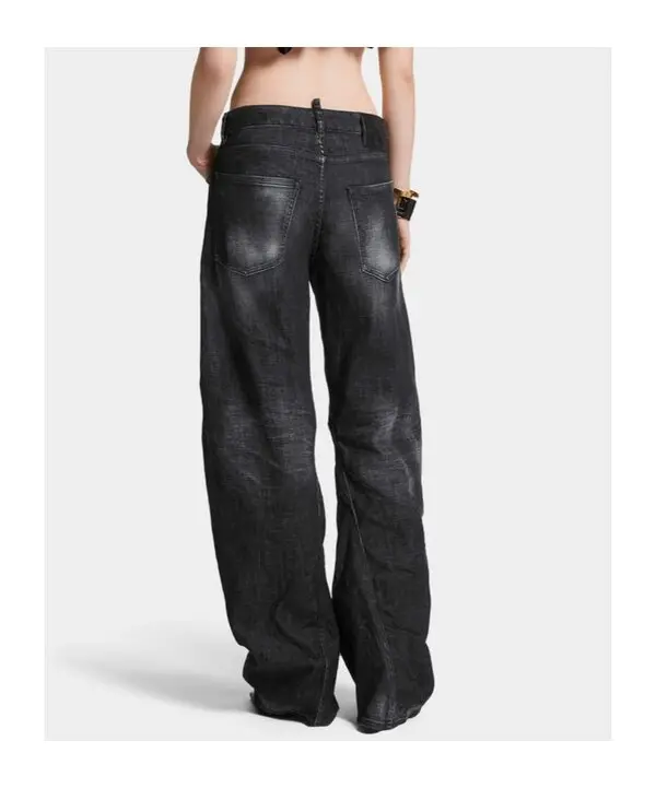 Dsquared2 Washed Tapered Jeans - Black