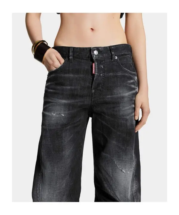 Dsquared2 Washed Tapered Jeans - Black