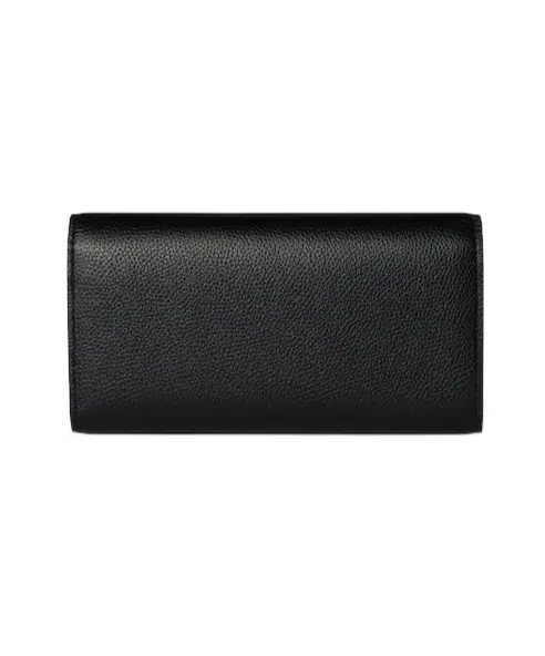 Gucci Bi-color Gg Marmont Continental Wallet - Black Red