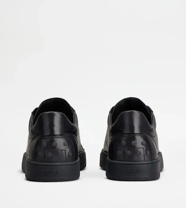 TOD'S Lace-up Round Toe Low-top Sneakers - Black