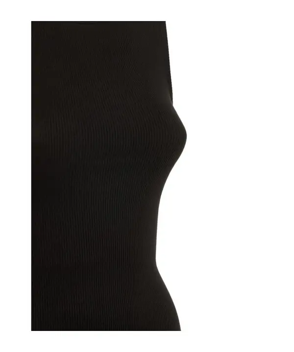 AGOLDE Ribbed Sleeveless Bodysuit With Snap Closure