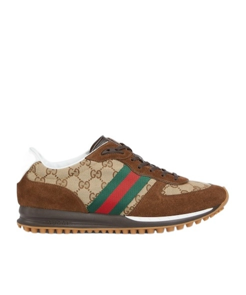 Gucci Re-motion Sneakers With Interlocking G - Beige/dark Brown