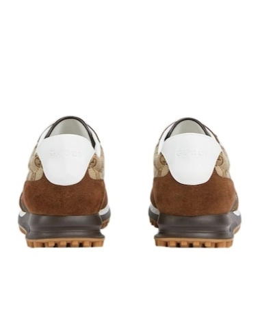 Gucci Re-motion Sneakers With Interlocking G - Beige/dark Brown