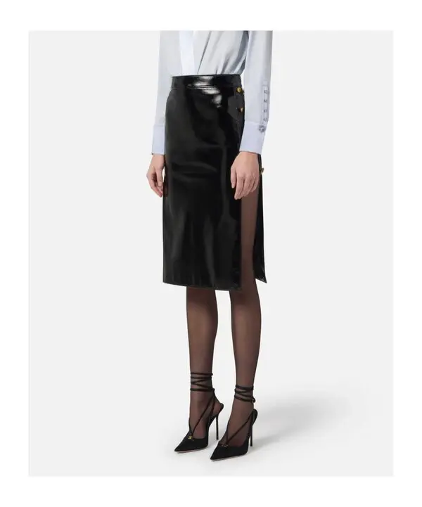 Elisabetta Franchi Button Detailed Midi Skirt