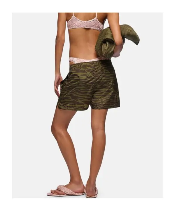 Attico Zebra Printed Nylon Shorts