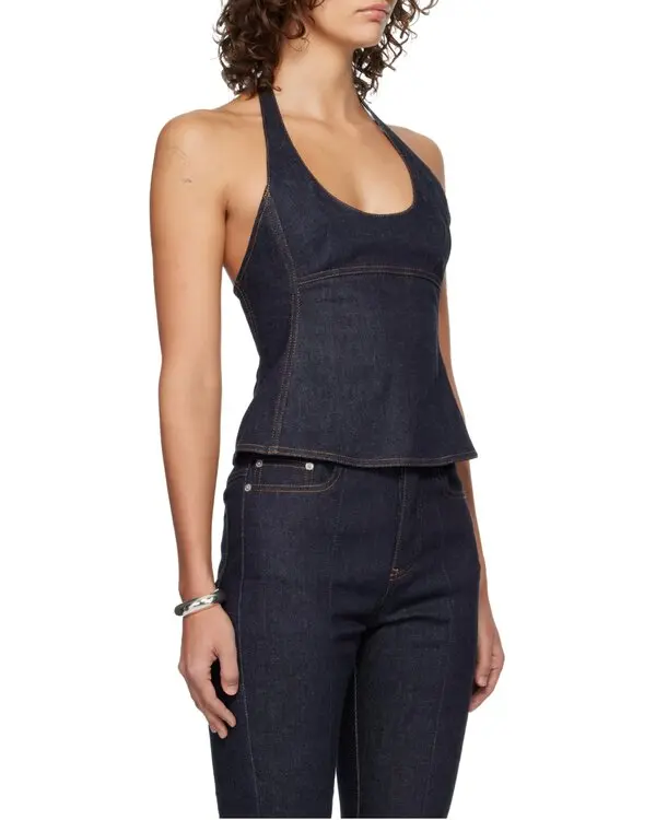 Jacquemus Denim Halterneck Top