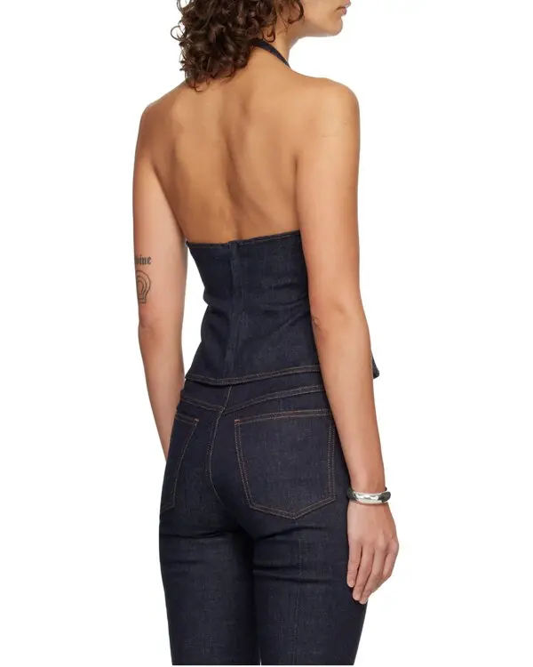 Jacquemus Denim Halterneck Top