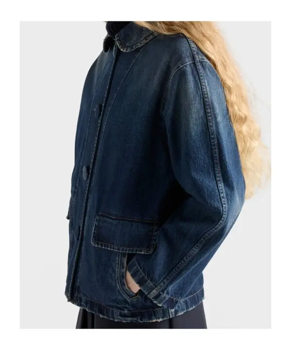 Prada Washed Denim Blouson Jacket
