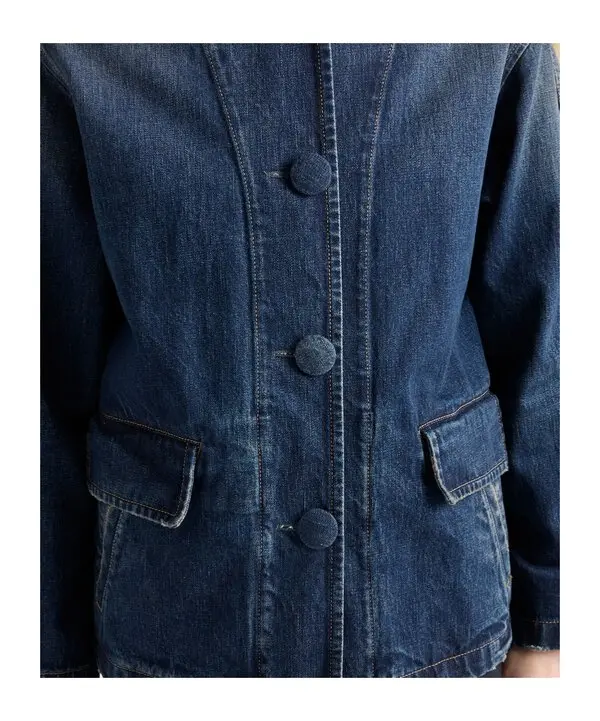 Prada Washed Denim Blouson Jacket