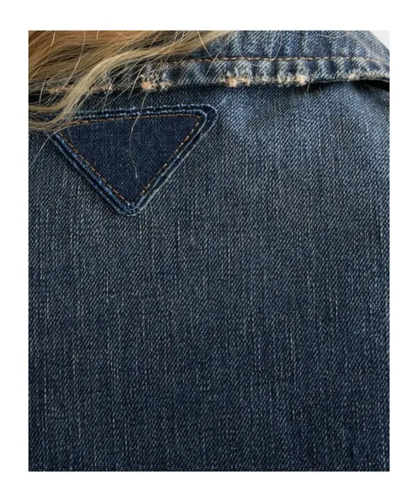 Prada Washed Denim Blouson Jacket