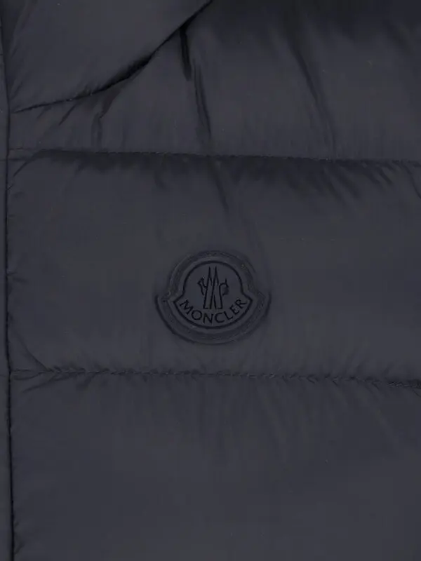 Moncler Melia Hooded Down Gilet With Belted Waist - Black