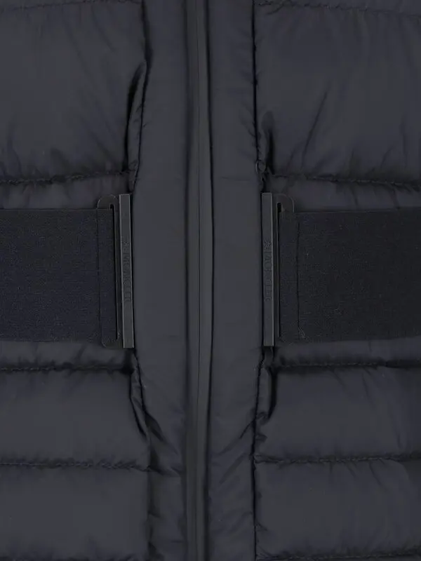 Moncler Melia Hooded Down Gilet With Belted Waist - Black