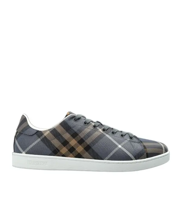 Burberry Checked Low-top Sneakers - Grey
