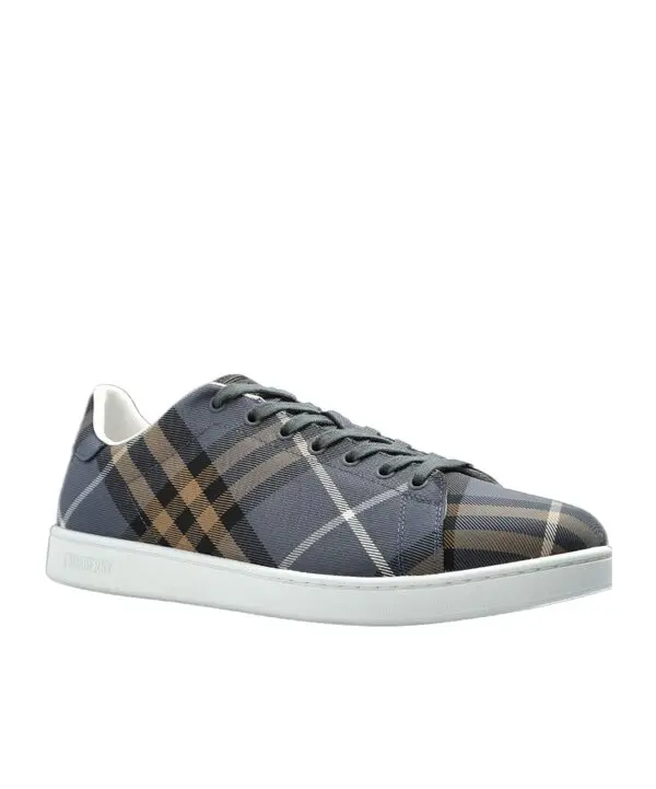 Burberry Checked Low-top Sneakers - Grey