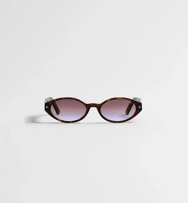 Dior Oval Frame Sunglasses - Brown