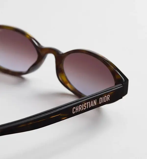 Dior Oval Frame Sunglasses - Brown