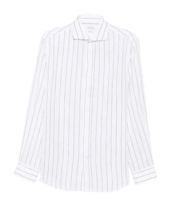 Brunello Cucinelli Striped Shirt - White
