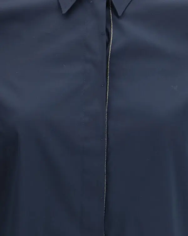 Brunello Cucinelli Long Sleeve Shirt With Chain Trim