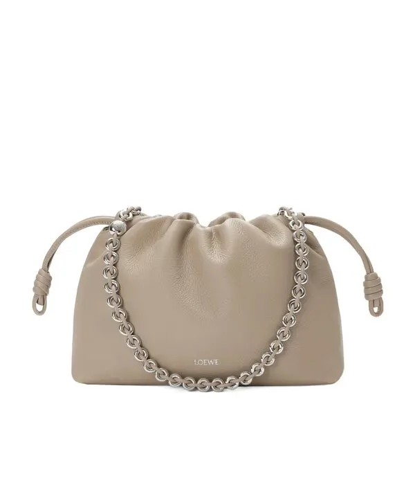 Loewe Medium Flamenco Clutch In Calfskin - Nude