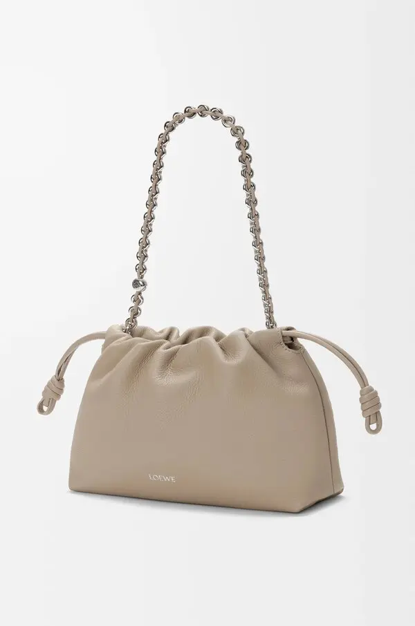 Loewe Medium Flamenco Clutch In Calfskin - Nude