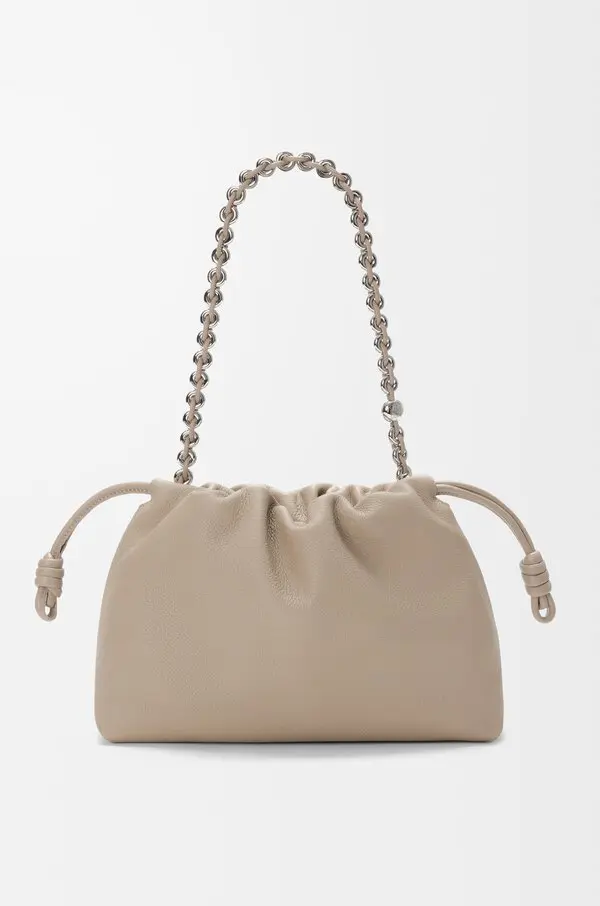 Loewe Medium Flamenco Clutch In Calfskin - Nude