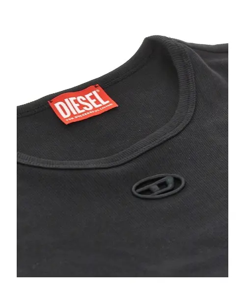 DIESEL® Bunny Tail S-1" T-shirt With Oval D Logo Detail - Black