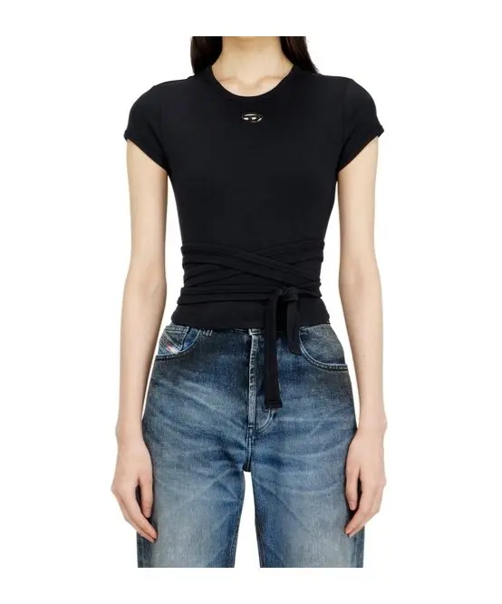 DIESEL® Bunny Tail S-1" T-shirt With Oval D Logo Detail - No
