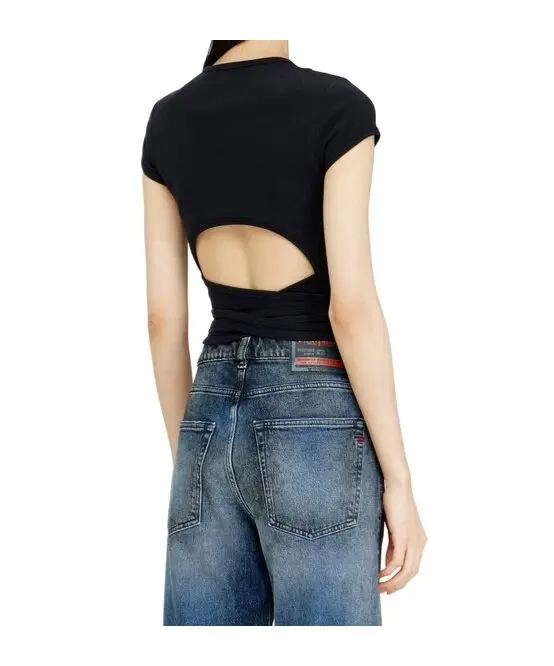 DIESEL® Bunny Tail S-1" T-shirt With Oval D Logo Detail - No