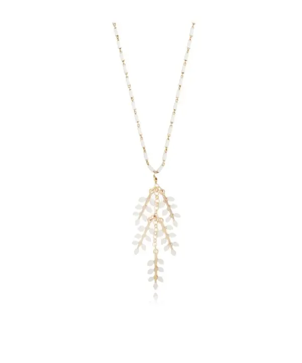 Isabel Marant Étoile Leaf Pendant Necklace - White