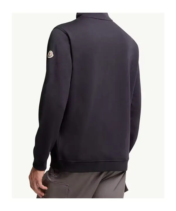 Moncler Logo Embroidered Polo-neck Sweatshirt